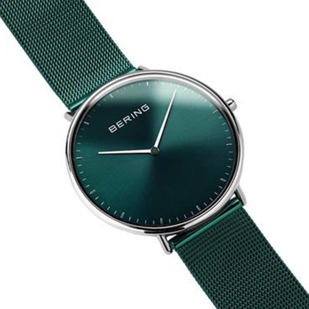 BERING's Ultra Slim Green Analog Men Watch - 15739-808