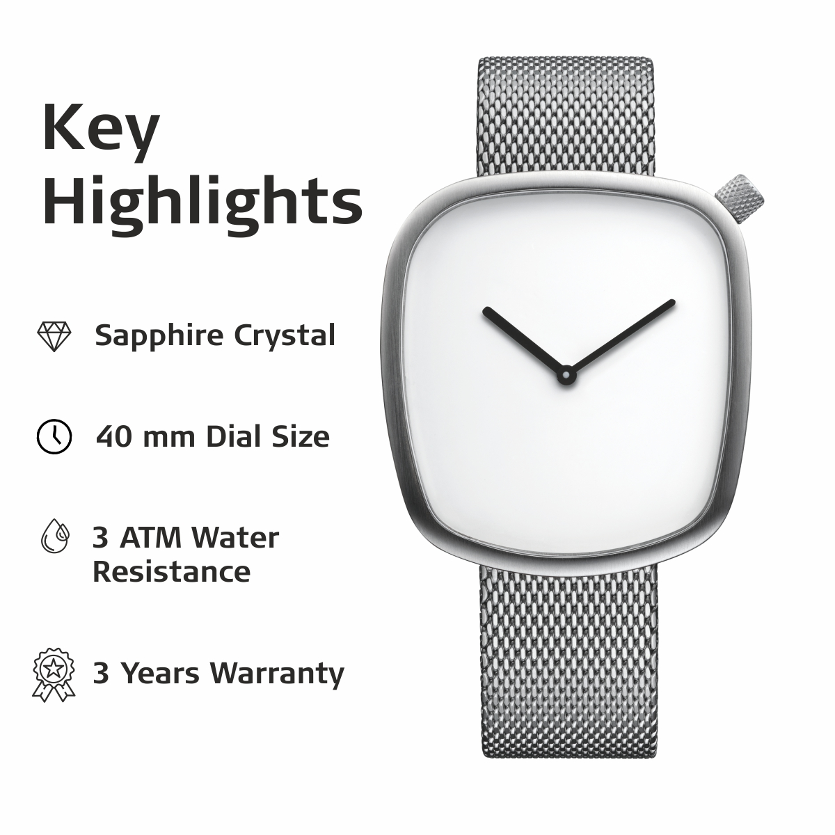 Bering Pebble White Analog Men's Watch - 18040-004 - Bering Time